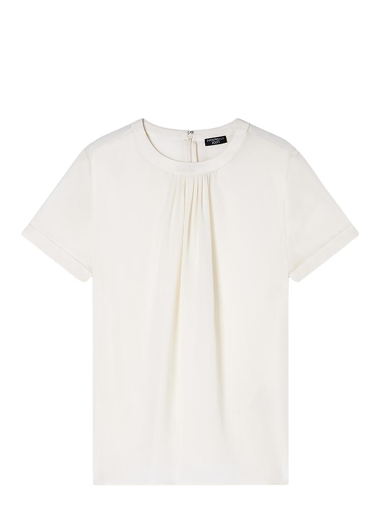 EMPORIO ARMANI Silk Pleated Top